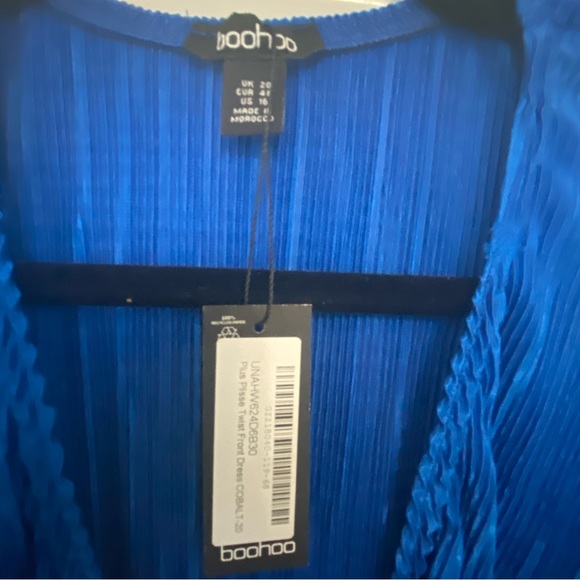 Boohoo Plus | Dresses | Nwt Stunning Blue Plisse Dress | Poshmark